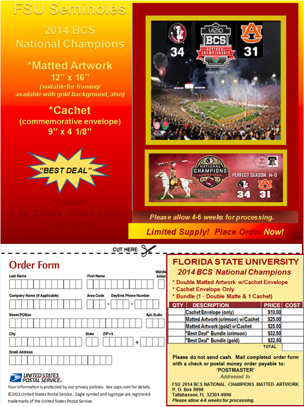 USPS Offers National Championship Memorabilia